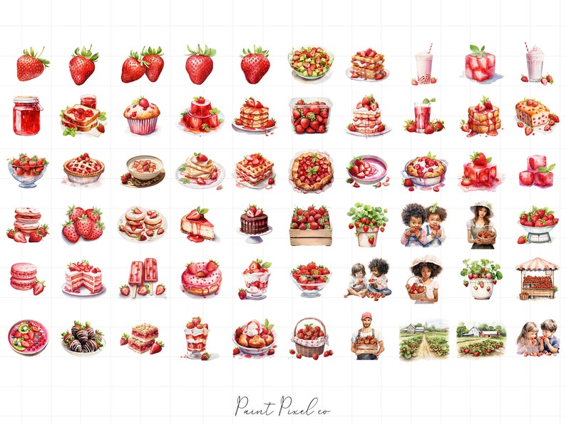 Berry Clipart Bundle PNG Clip Art High Quality Food Illustration Fruit ...