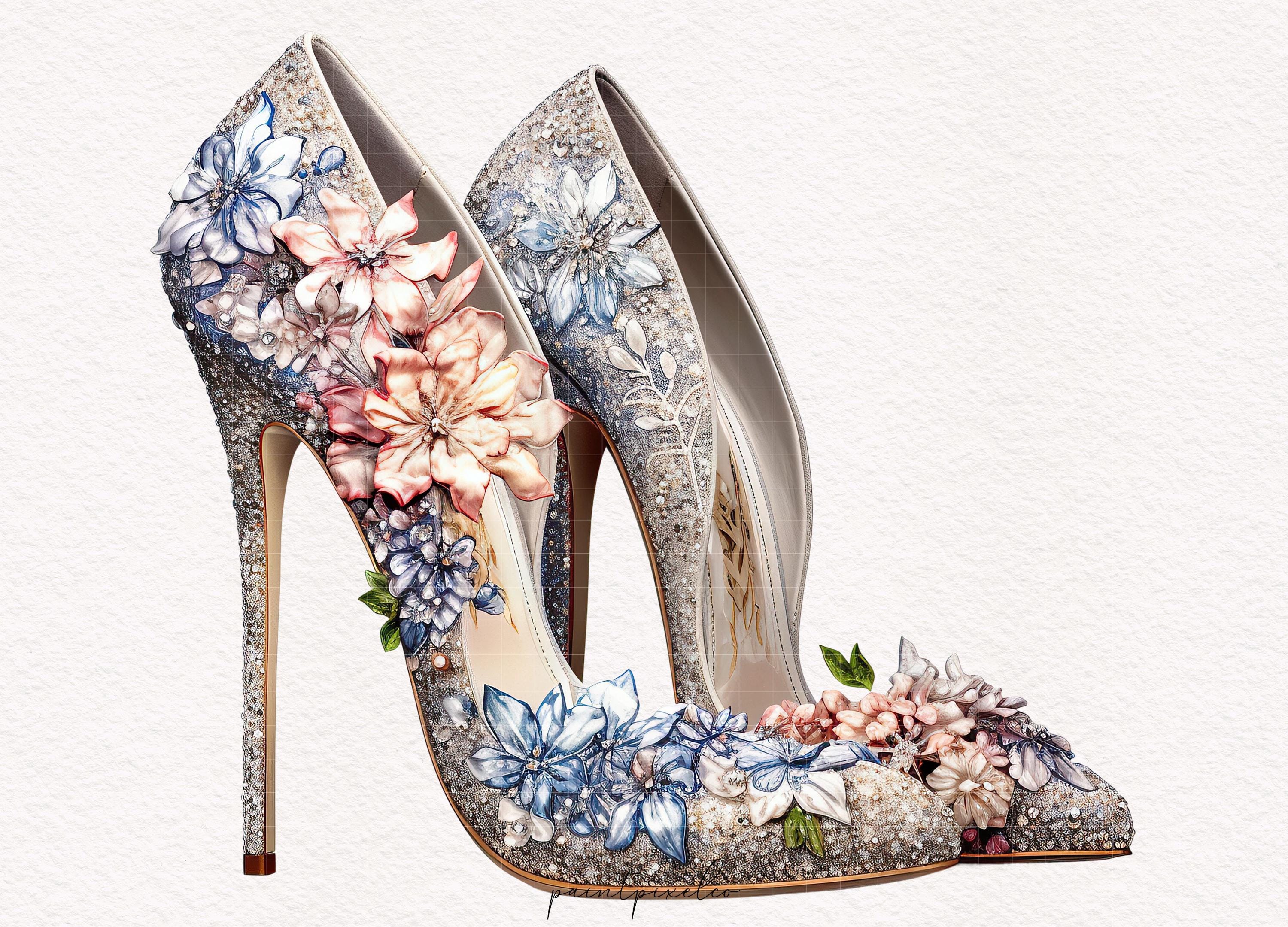 High Heels Clipart Glittery Stilettos PNG Glam Girl Luxury Pumps Prom ...