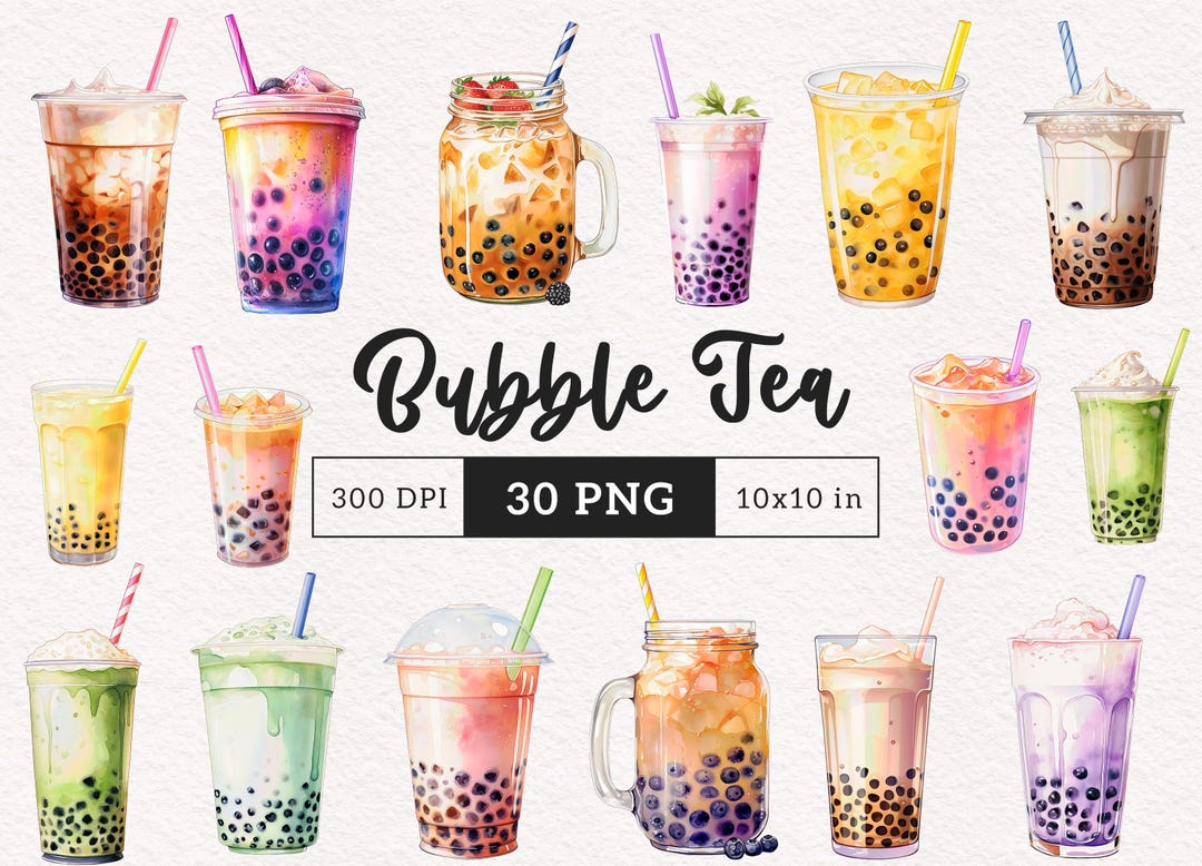 Bubble Tea Clipart Boba PNG Cute Drink Summer Pastel Boba Tea With ...