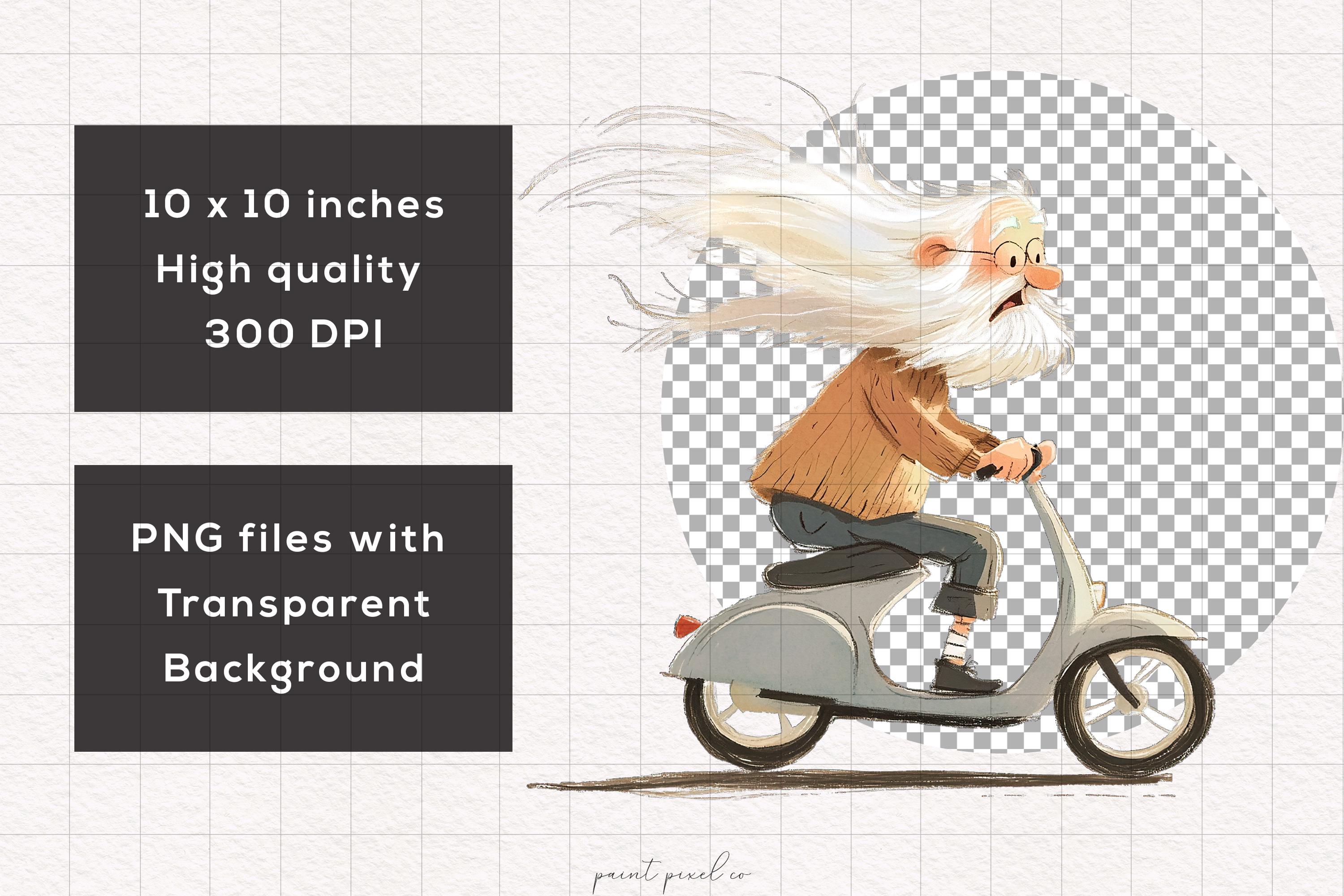 Quirky Old Men Clipart Grandpa PNG Whimsical Funny People Peculiar ...