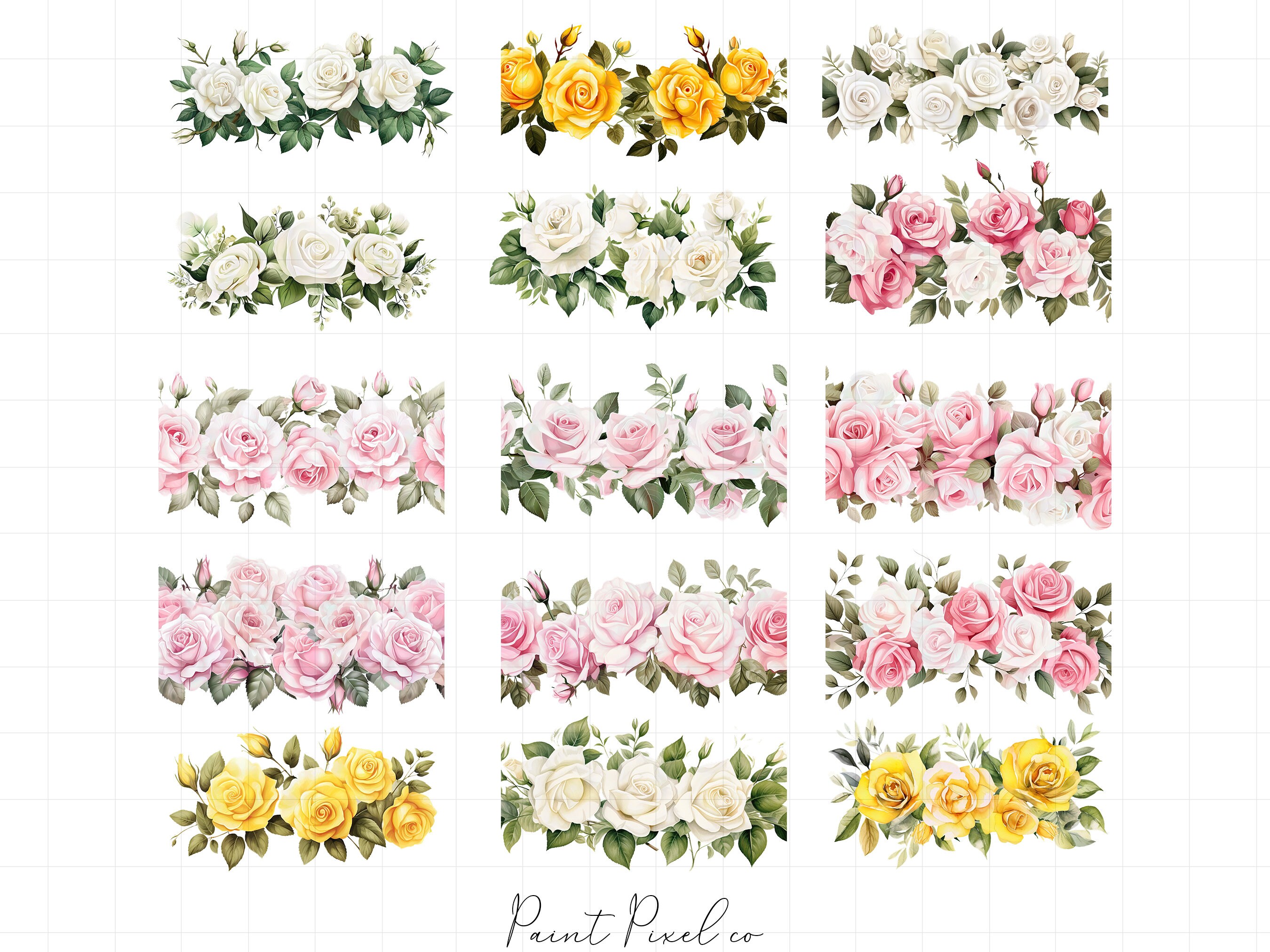 Rose Border PNG Clipart Floral Frame Flower Borders Clip Art Colorful ...