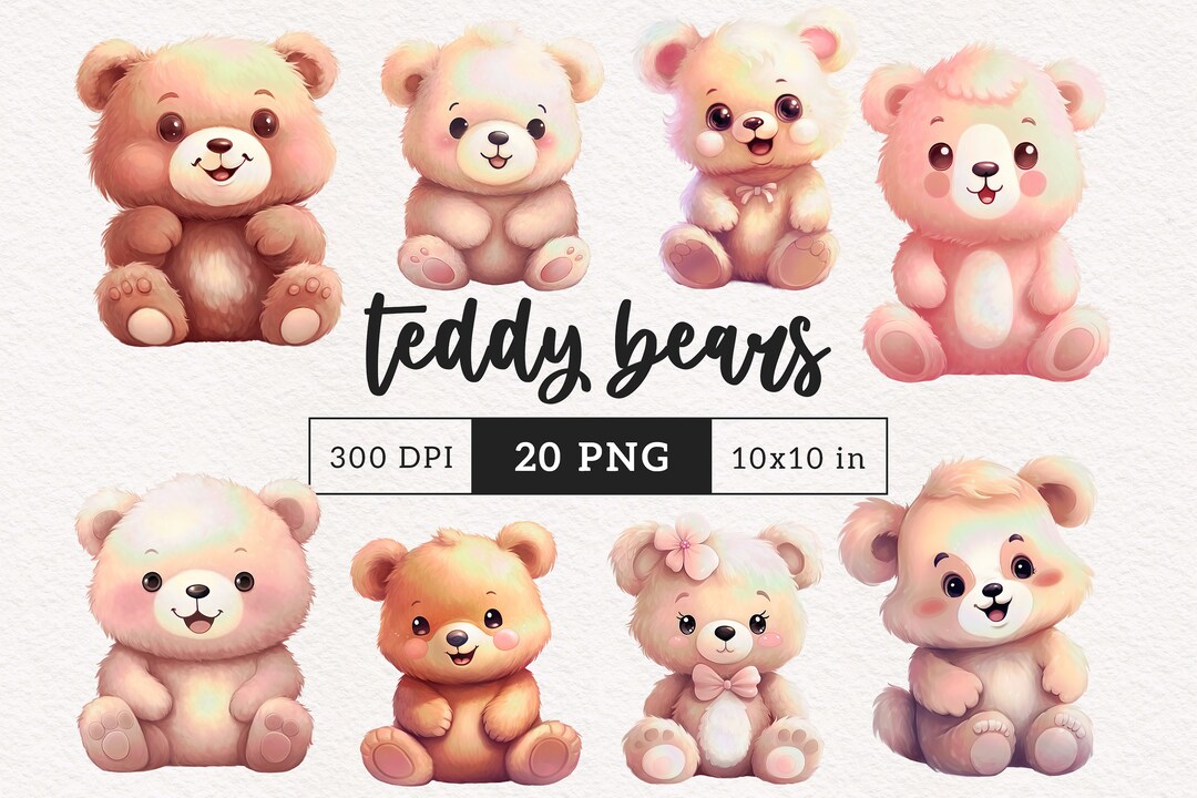 Cute Teddy Bear PNG Clipart Nursery Clip Art Adorable Teddies Graphics ...