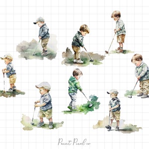 Golf PNG Watercolor Golf Boy Clipart Golf Ball Golf Bag Golf Course ...