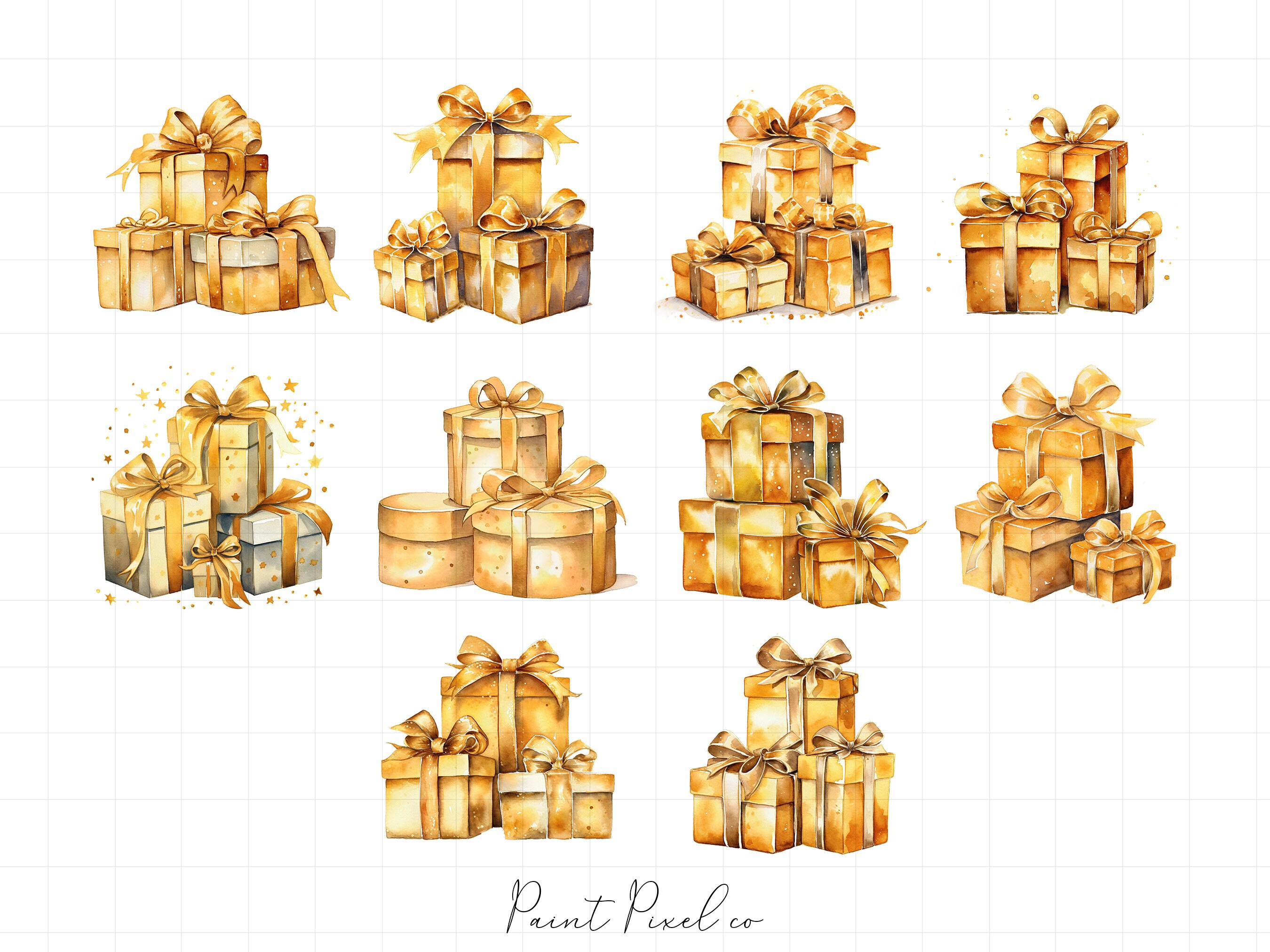 Christmas PNG Holiday Clipart Wrapped Boxes Clip Art Presents Stockings ...