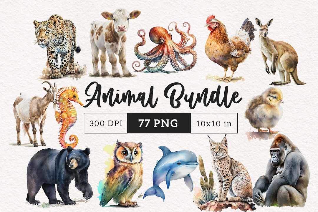 Animals PNG Clipart Safari Farm Woodland Ocean Creatures PNG Sea Life ...