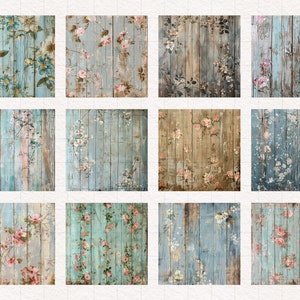 Rustic Wood Digital Paper PNG Decoupage Wooden Backdrop Faded Vintage ...