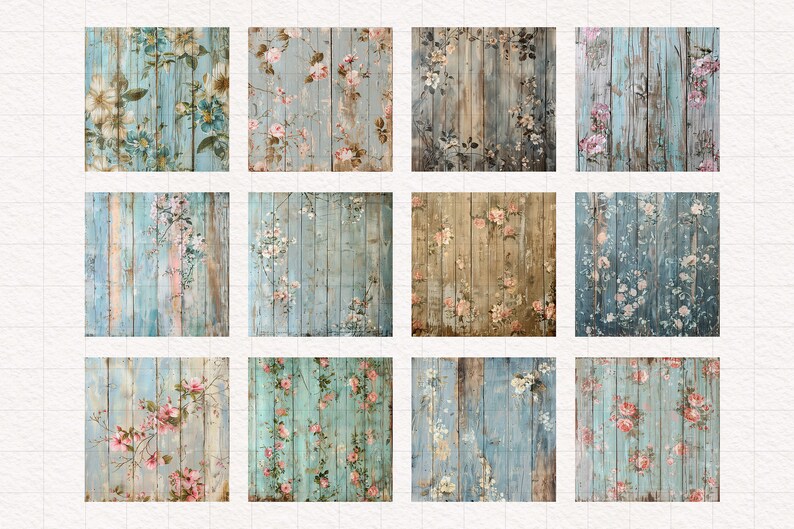 Rustic Wood Digital Paper PNG Decoupage Wooden Backdrop Faded Vintage ...
