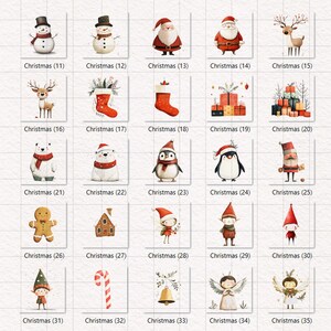 Scandi Christmas Clipart Watercolor Nordic Holiday PNG Cute Christmas ...