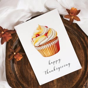 Autumn Cupcake Clipart Dessert PNG Watercolor Boho Fall Sweet Treats ...