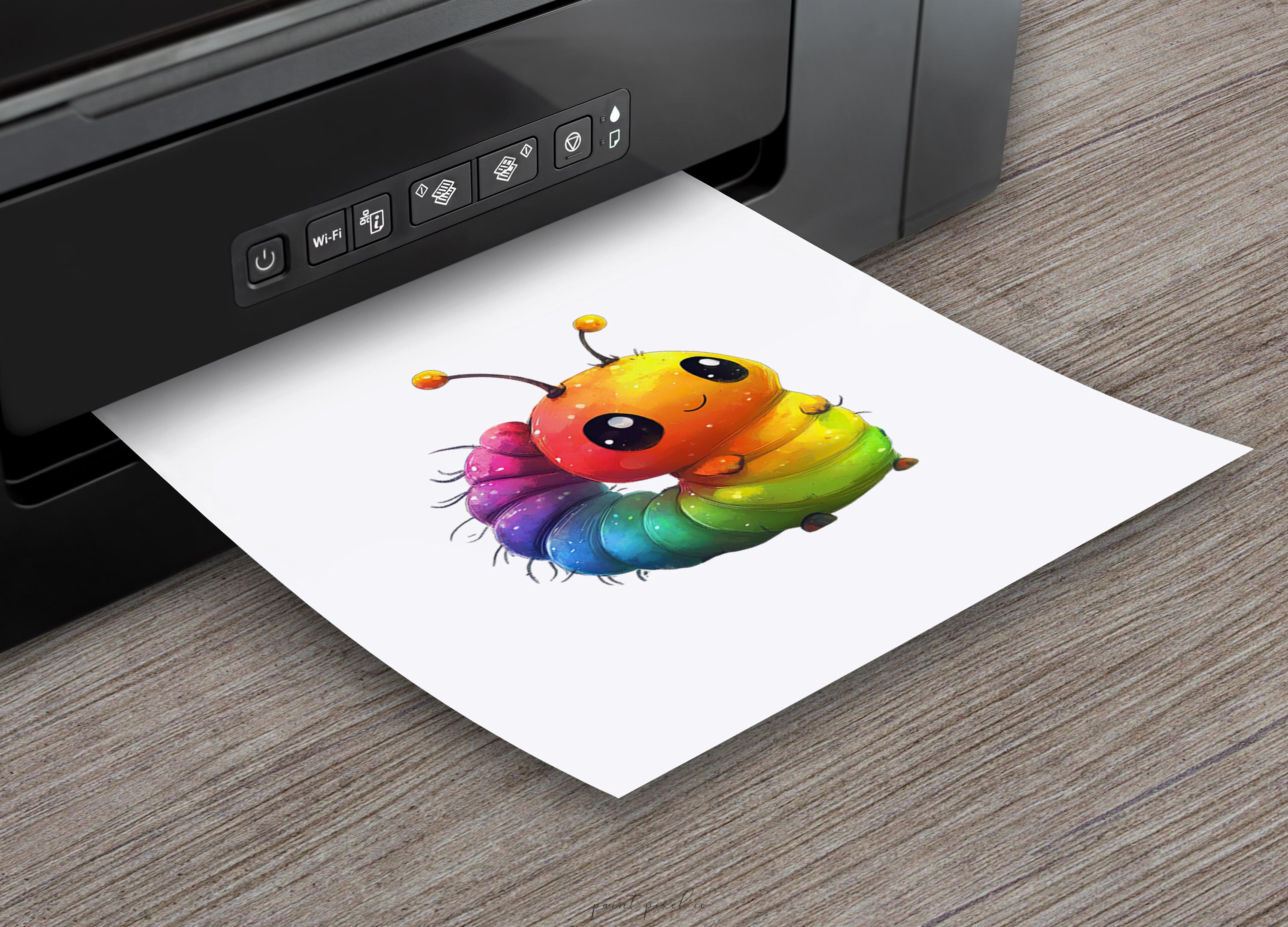 Cute Caterpillar Clipart Whimsical Rainbow Caterpillar PNG Tshirt ...