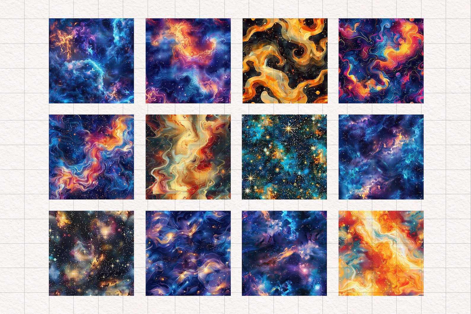 Nebula Galaxy Pattern Seamless Background Night Sky Scrapbook Paper ...