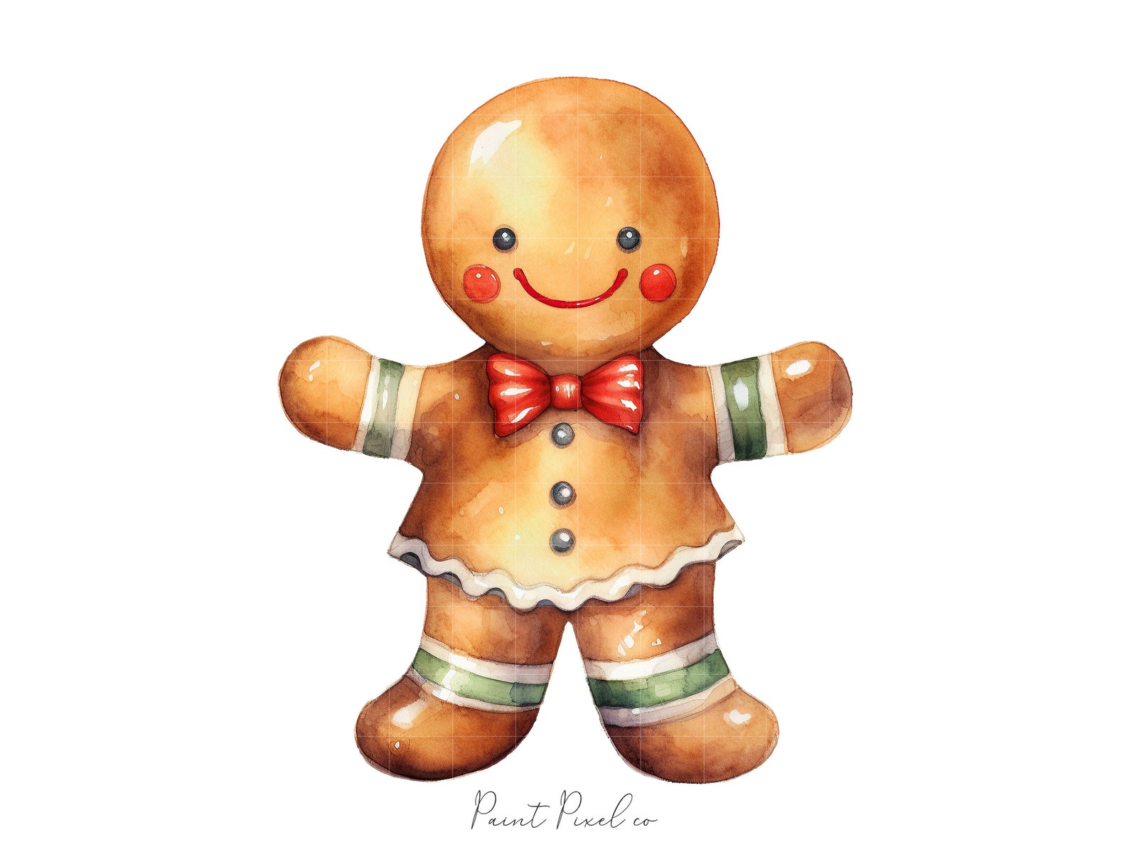 8 Gingerbread Woman Clipart High Quality Jpgs Christmas - Etsy