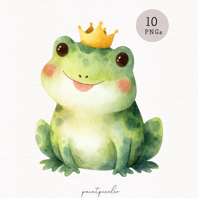 Frog With Crown - Etsy
