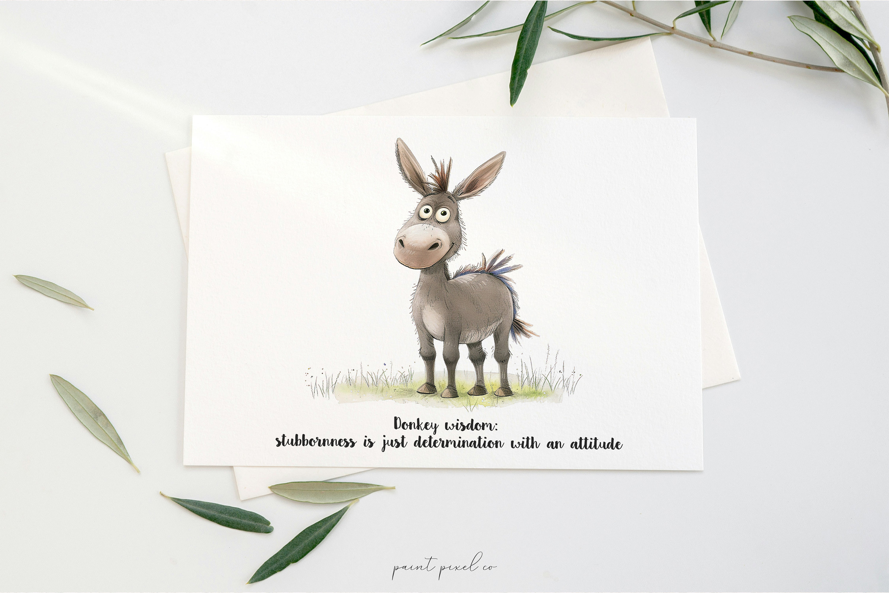 Quirky Donkey Clipart PNG Whimsical Donkeys Sublimation Clip Art Farm ...