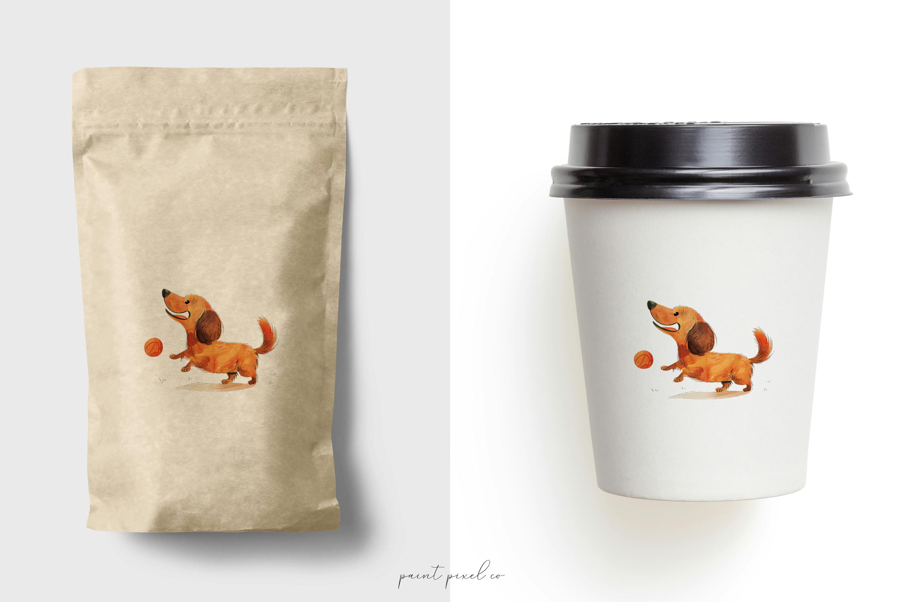 Quirky Dachshund Clipart Dash PNG Whimsical Puppy Sublimation Clip Art ...