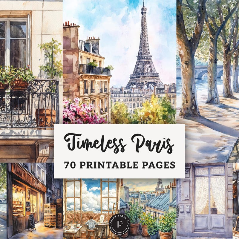 French Scene Card - Etsy
