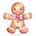 10 Pink Gingerbread Man Clipart High Quality Jpgs Pink Christmas Clip ...