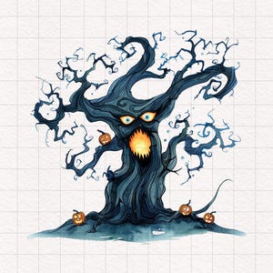 9 Spooky Tree PNG Halloween Tree Clipart Whimsical Spooky Trees Twisted ...