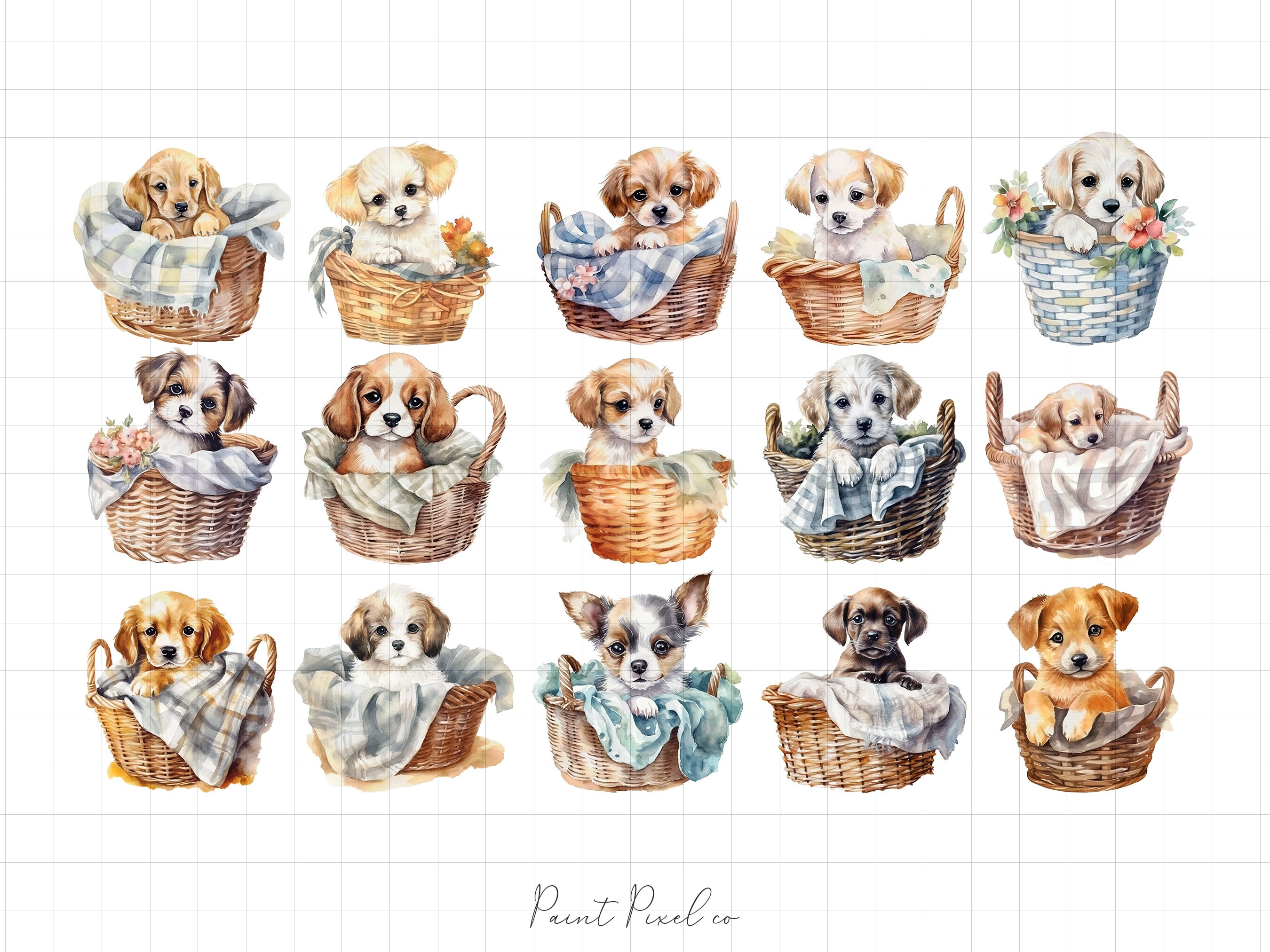 Dog Clipart PNG Watercolor Dog Clipart Puppy PNG Cute Clipart ...