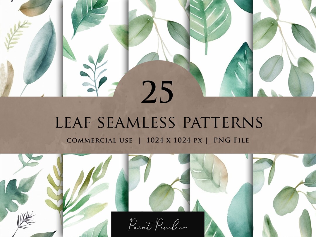 Leaves Seamless Pattern Repeating Design PNG Fabric Design Textile ...