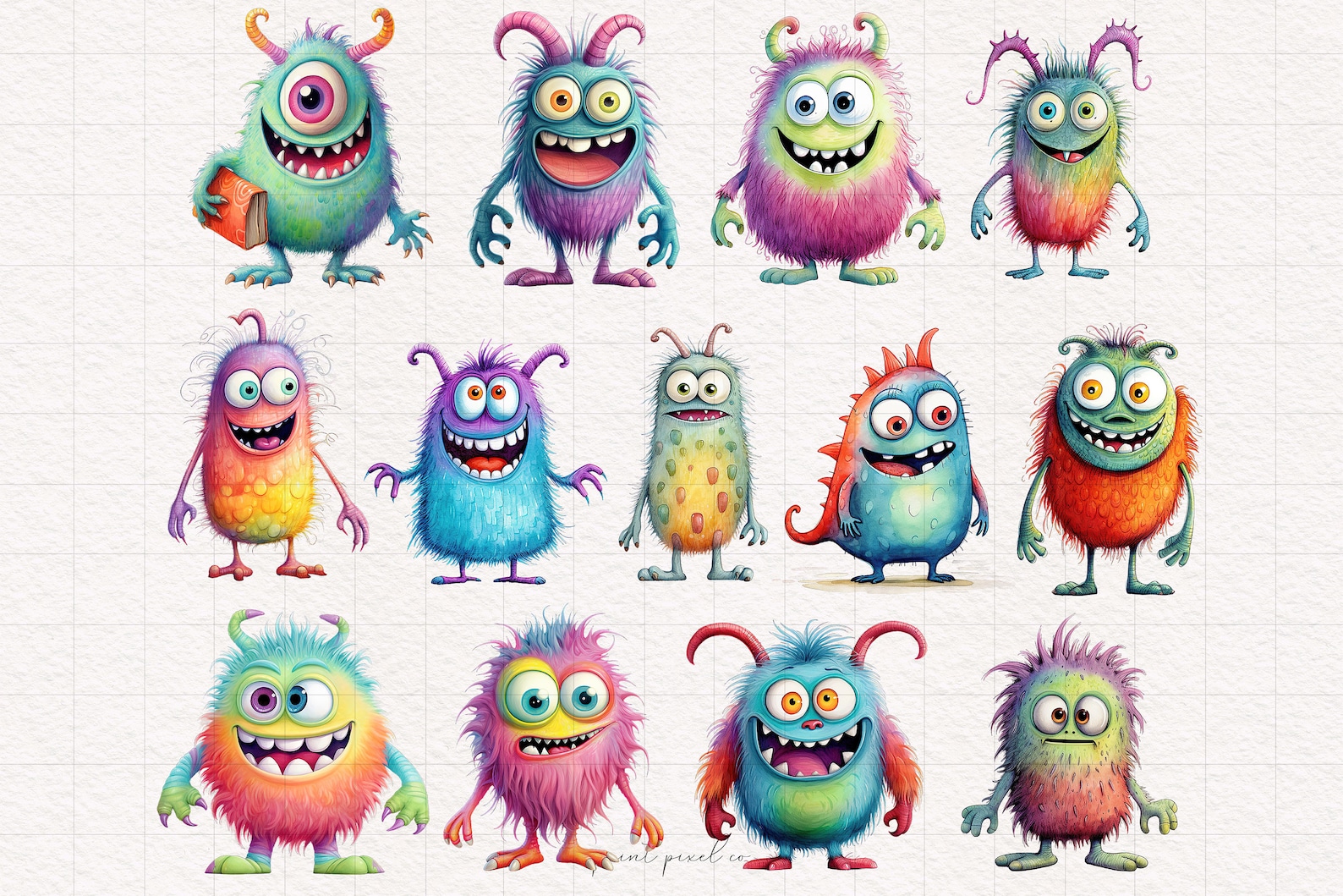 Quirky Monster Clipart Whimsical Monsters PNG Funny Monster Whimsy ...
