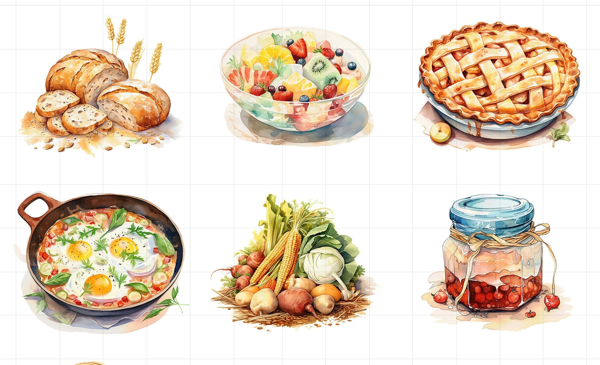 Rustic Food Clipart PNG Farm House Country Cottagecore Clip - Etsy