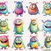 Quirky Monster Clipart Whimsical Monsters PNG Funny Monster Whimsy ...