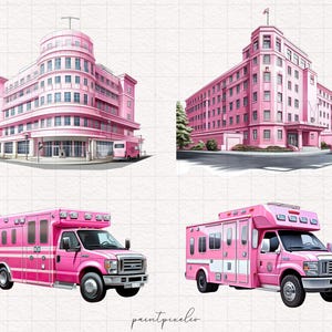 Pink Nurse Clipart Watercolor Medical PNG Healthcare Doctor Sublimation ...