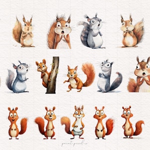 Quirky Squirrel PNG Funny Squirrel Clipart Silly Woodland Animals ...
