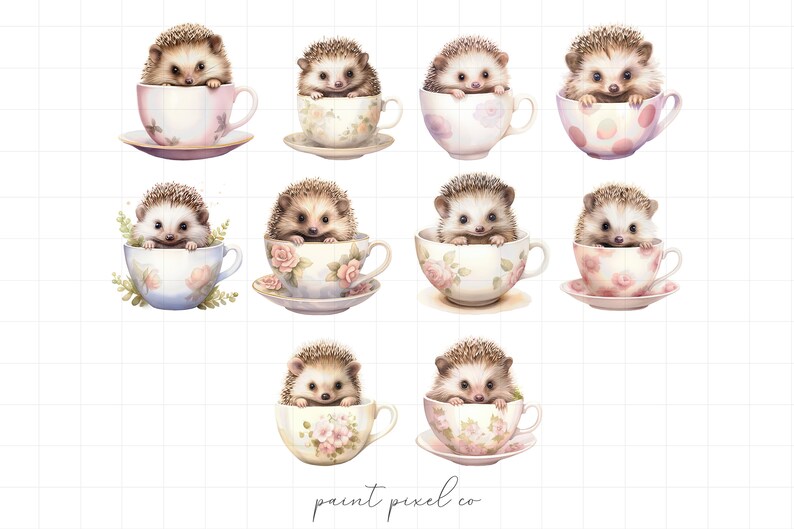 Cute Hedgehog PNG Clipart Sweet Animal Clip Art Nursery Art Adorable ...