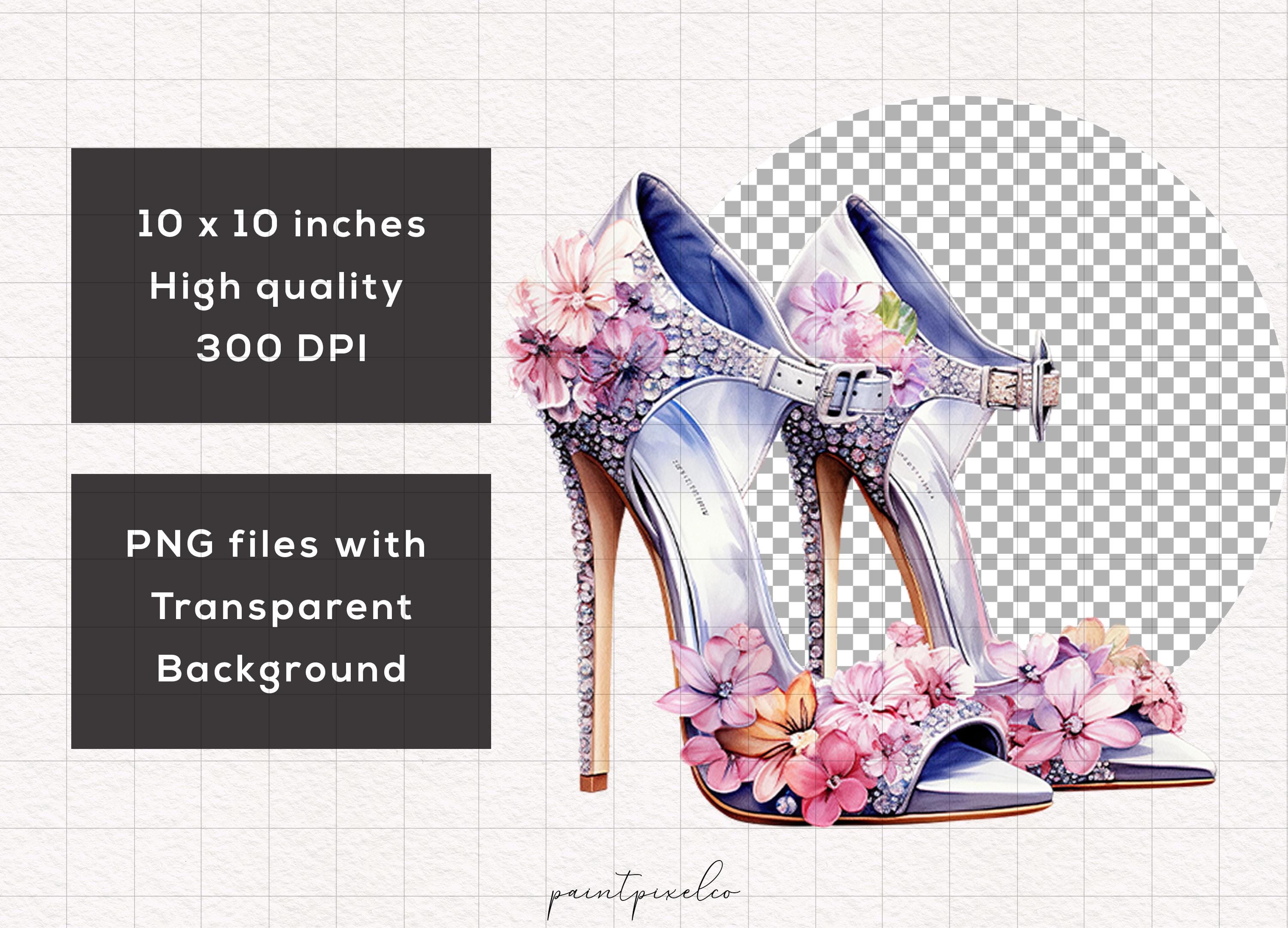 High Heels Clipart Glittery Stilettos PNG Glam Girl Luxury Pumps Prom ...