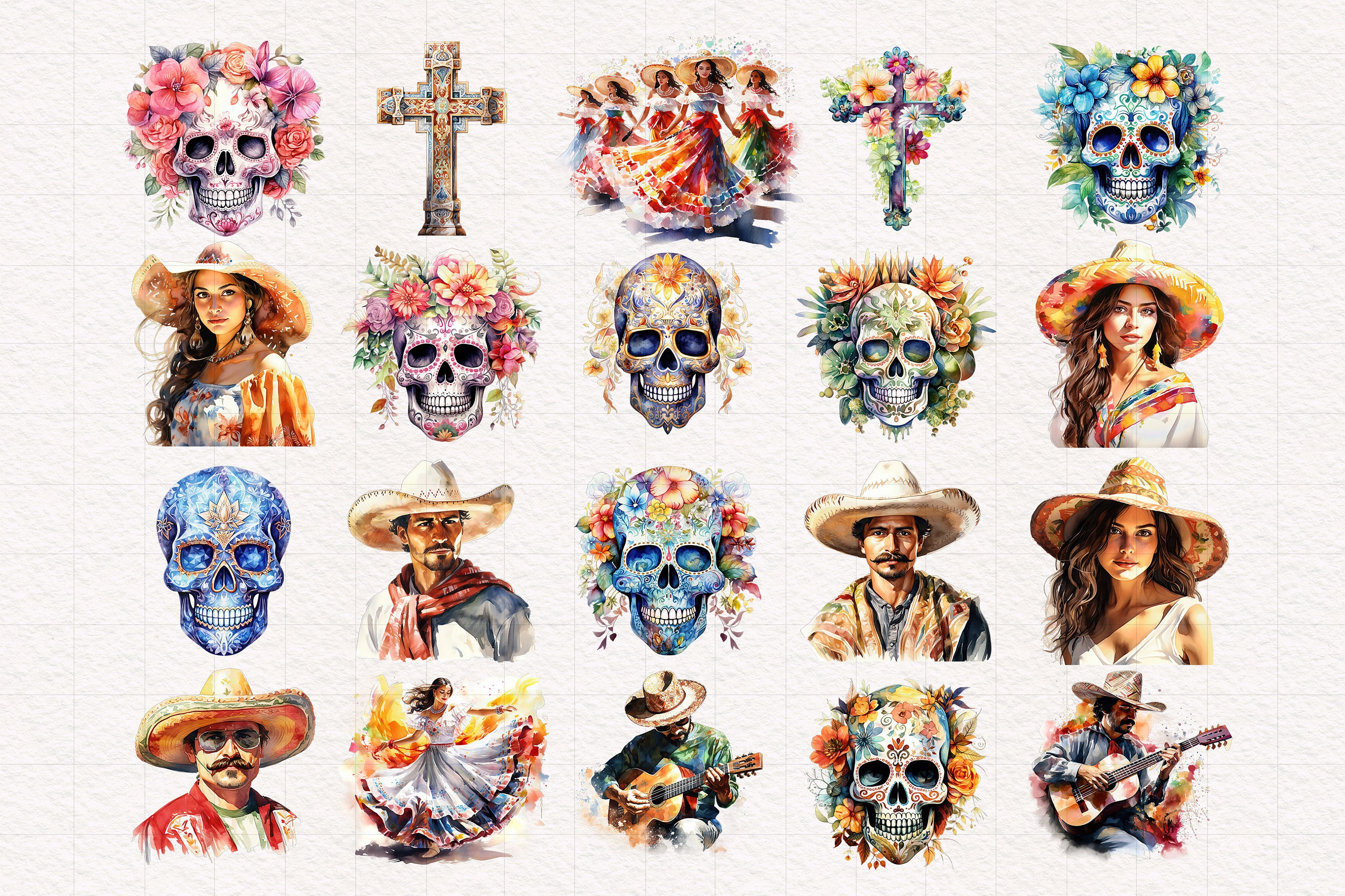 Cinco De Mayo Clipart PNG Watercolor Mexican Fiesta Festival Clipart ...