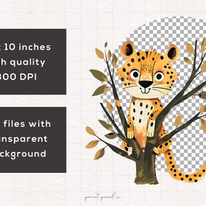 Quirky Cheetah PNG Funny Safari Animals Clipart Silly Cheetah African ...