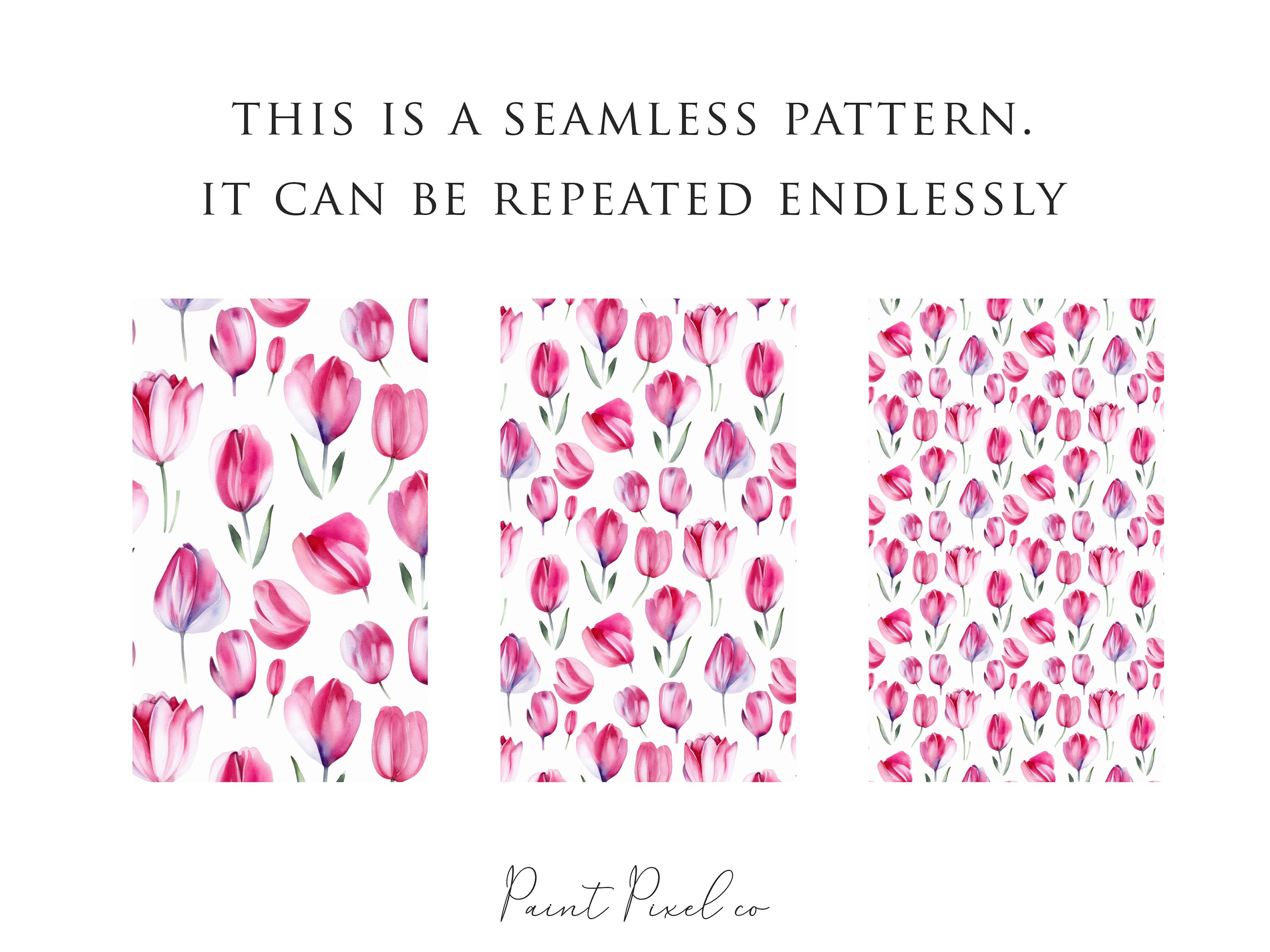 Tulip Seamless Pattern Repeating Design PNG Floral Fabric - Etsy