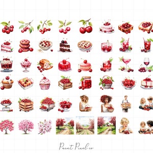 420 Fruit Clipart Bundle PNG Clip Art Food Dessert Pie Berries Orange ...