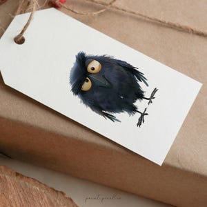 Grumpy Raven Clipart Raven on Pumpkin PNG Whimsical Black Birds ...