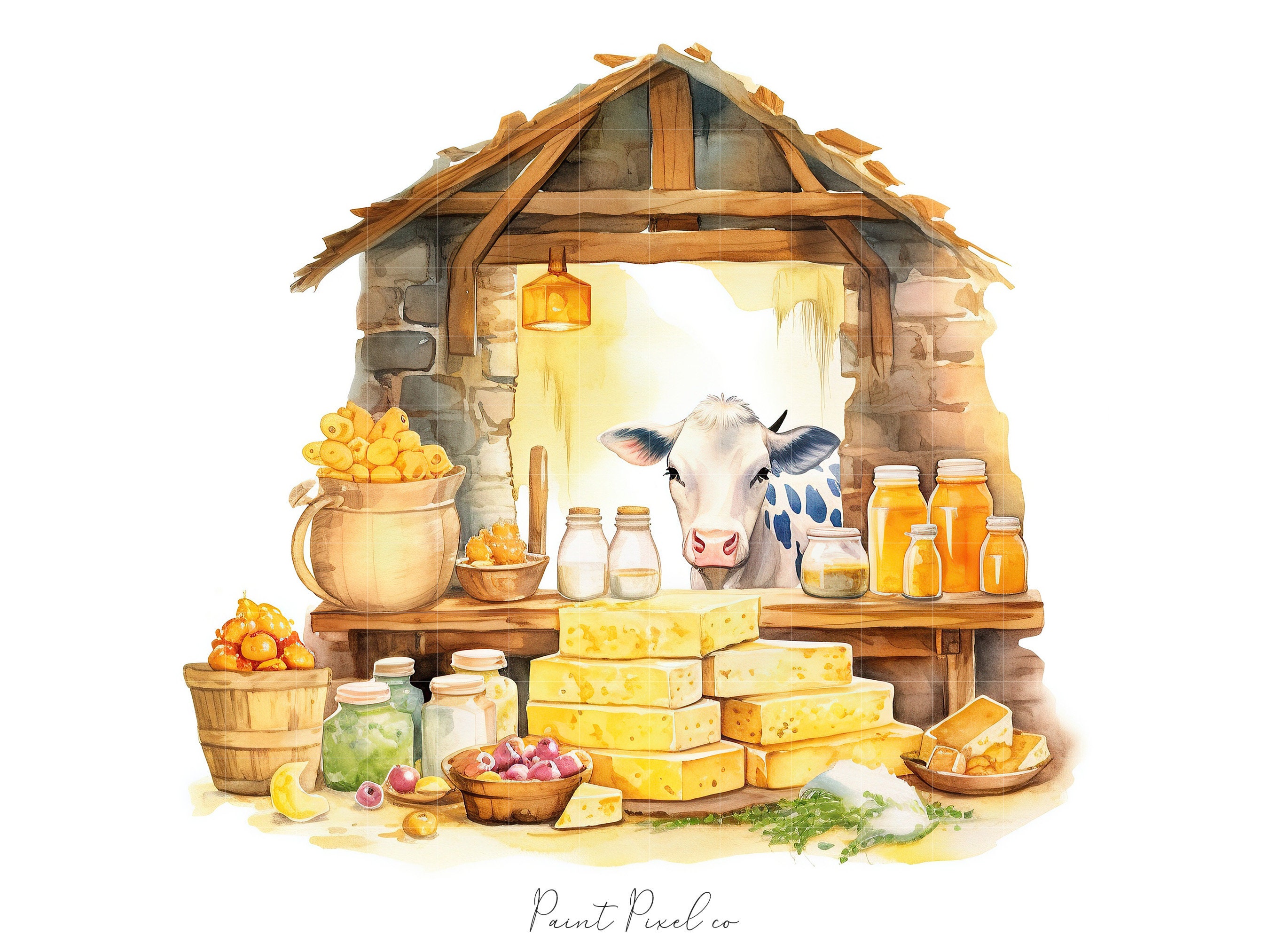 Farmhouse Kitchen Clipart High Quality Jpgs Rustic Country - Etsy
