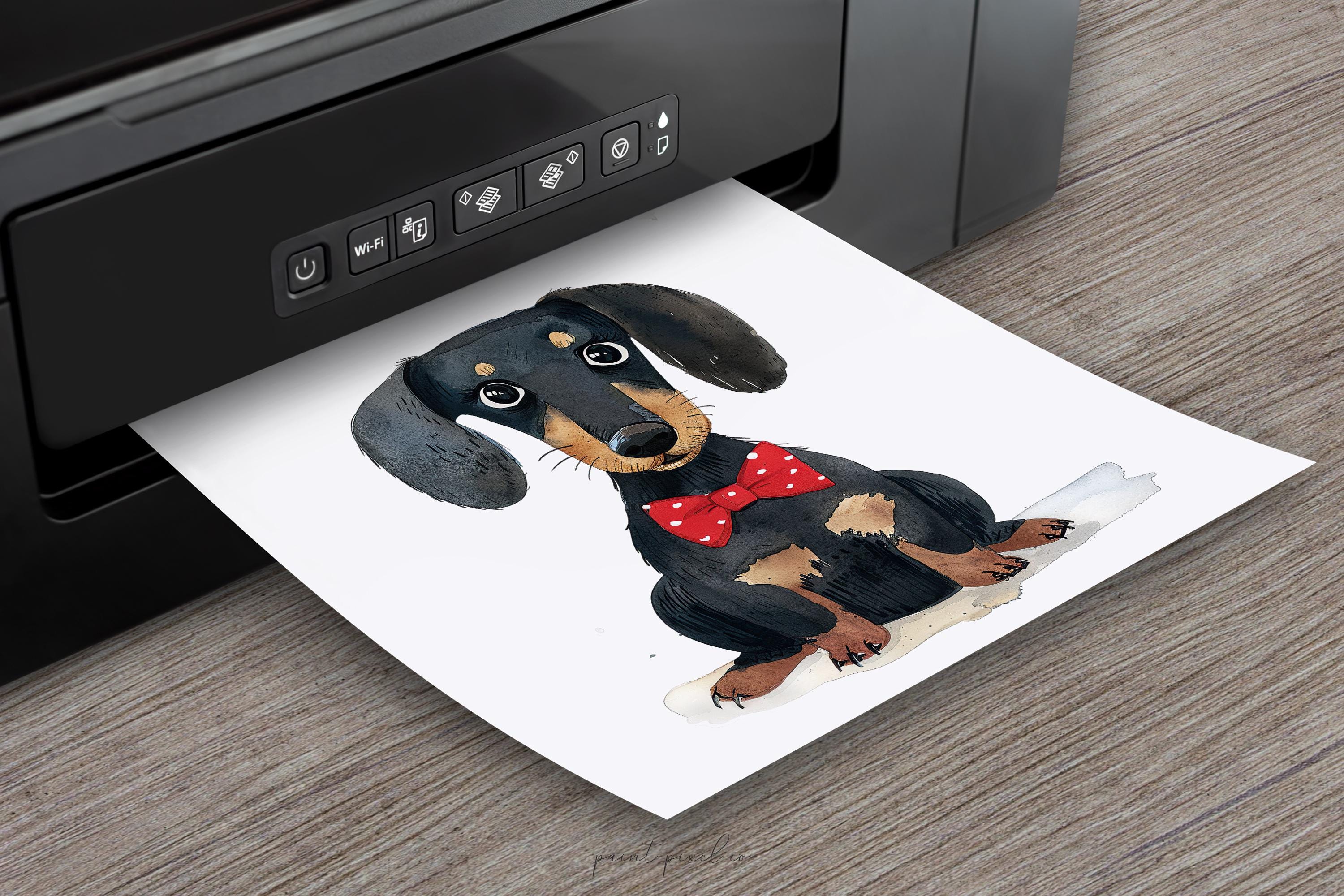 Quirky Dachshund Clipart Dash PNG Whimsical Puppy Sublimation Clip Art ...