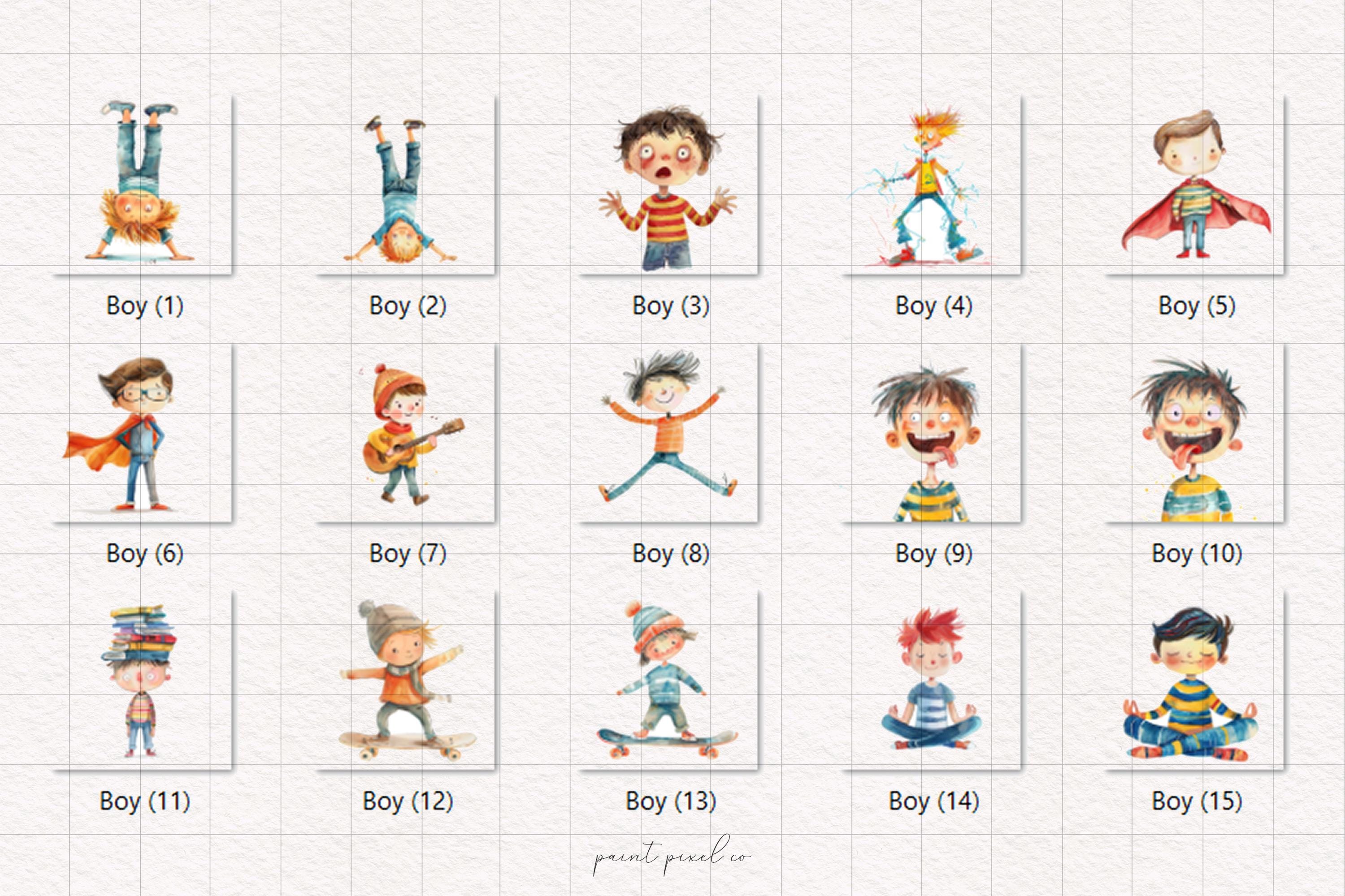 Quirky Boys Clipart Whimsical Boy PNG Funny Crazy Man Whimsy People ...