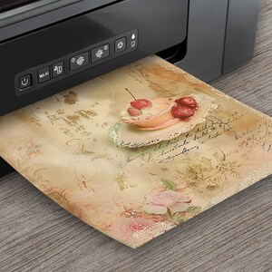 Recipe Digital Paper PNG Vintage Cookbook Background Grunge Kitchen ...