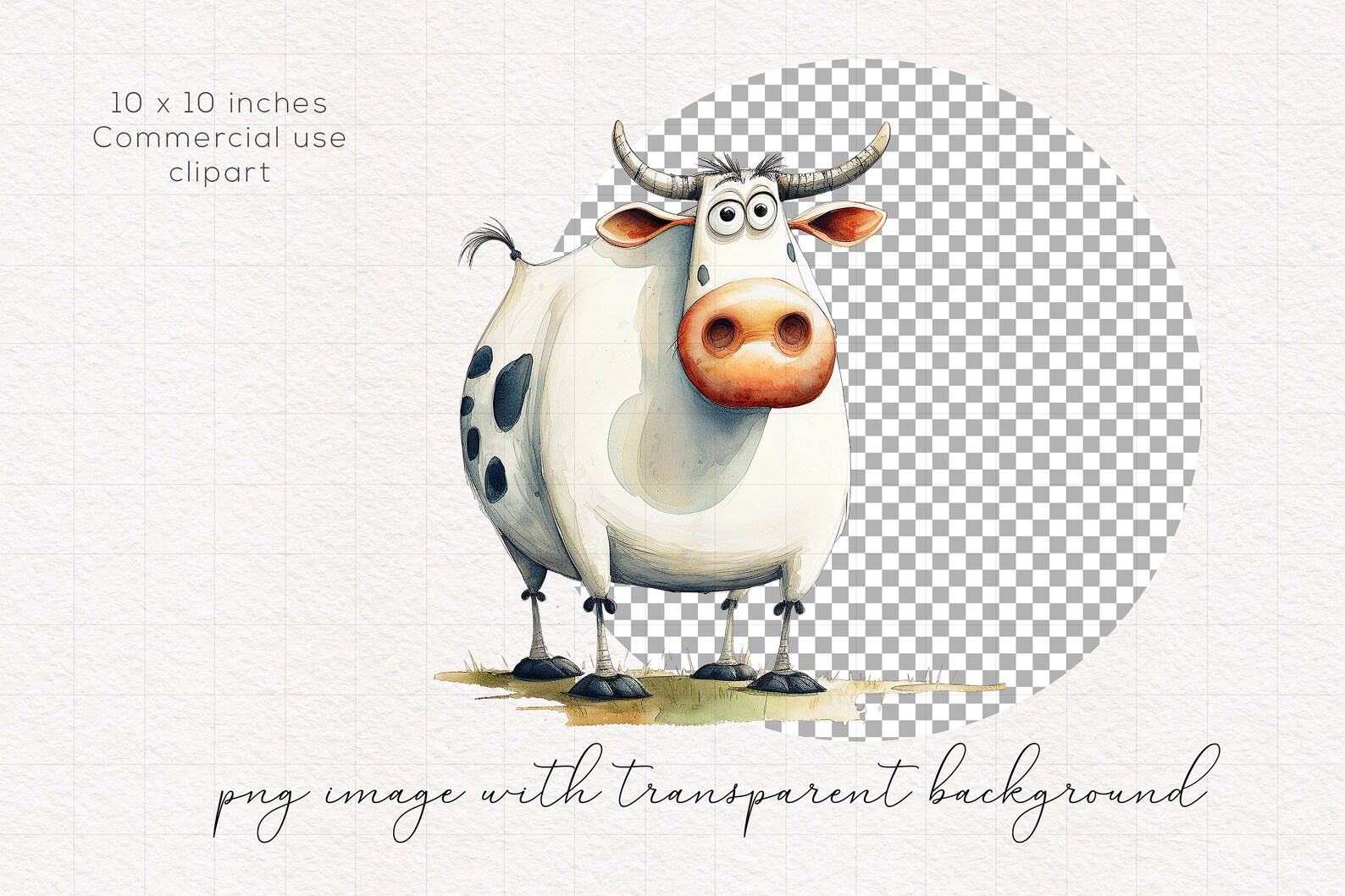 Quirky Cow Clipart PNG Whimsical Cows Sublimation Clip Art Farm Animals ...