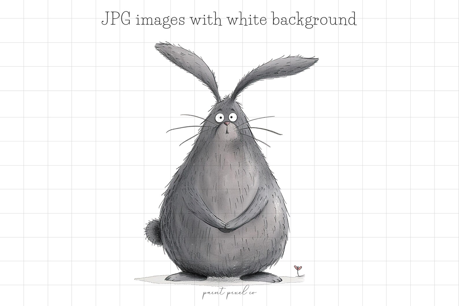 10 Quirky Rabbit JPG Clipart Whimsical Bunny Sublimation Clip Art Funny ...