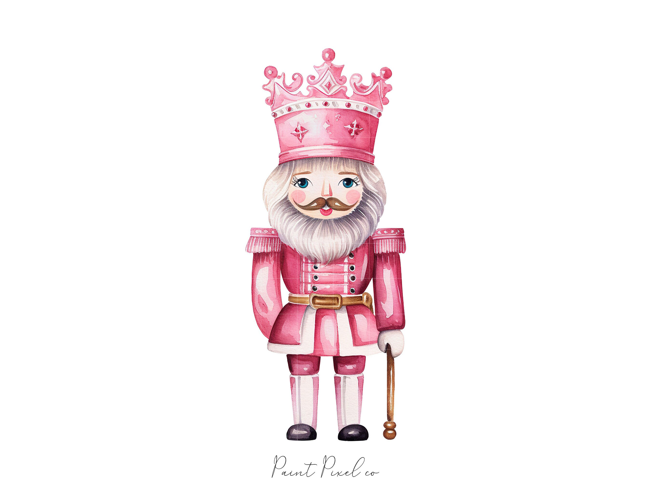 8 Pink Christmas Nutcracker Clipart High Quality Jpgs Holiday Clip Art ...
