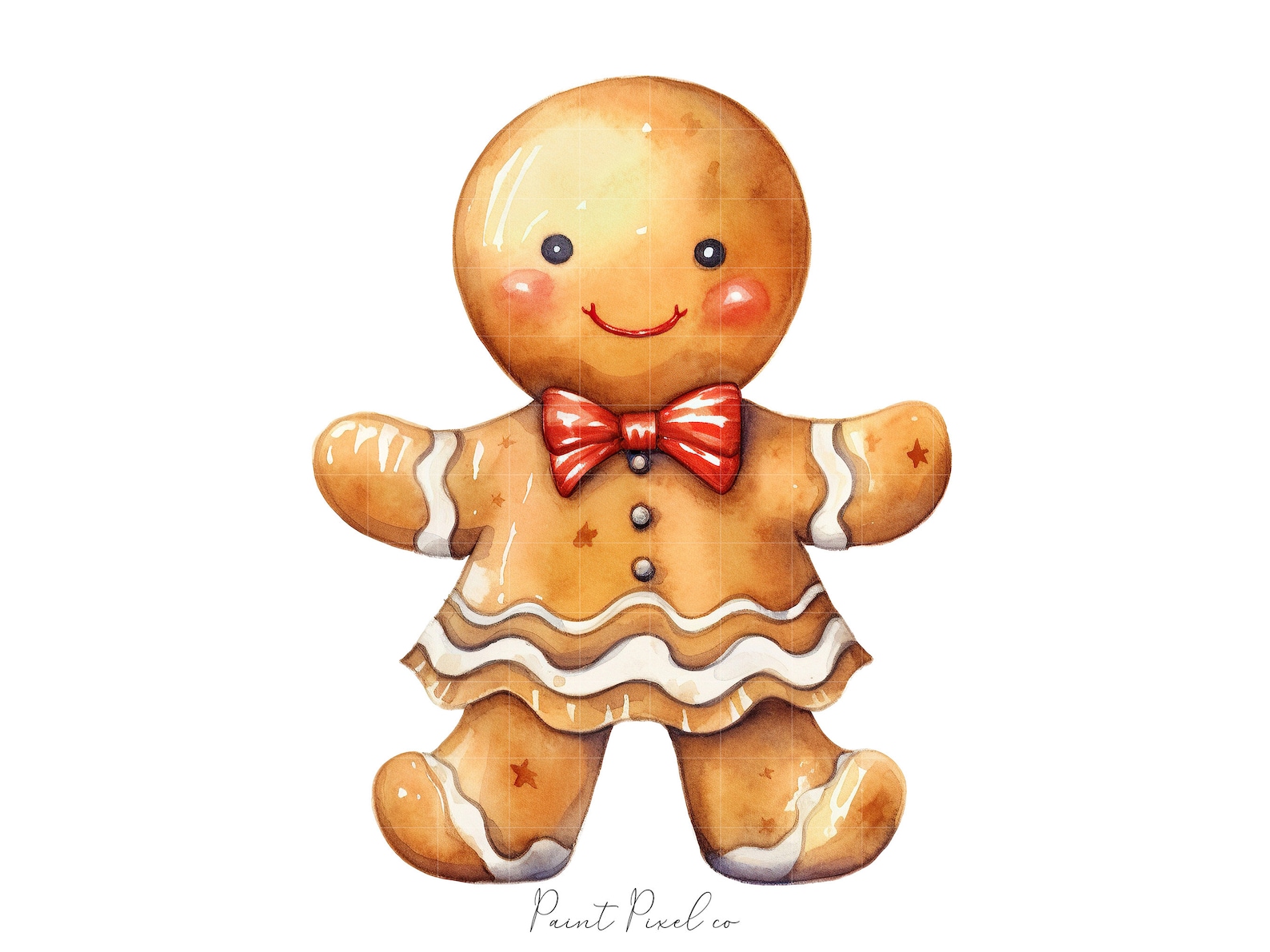 8 Gingerbread Woman Clipart High Quality Jpgs Christmas - Etsy