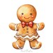 8 Gingerbread Woman Clipart High Quality Jpgs Christmas - Etsy