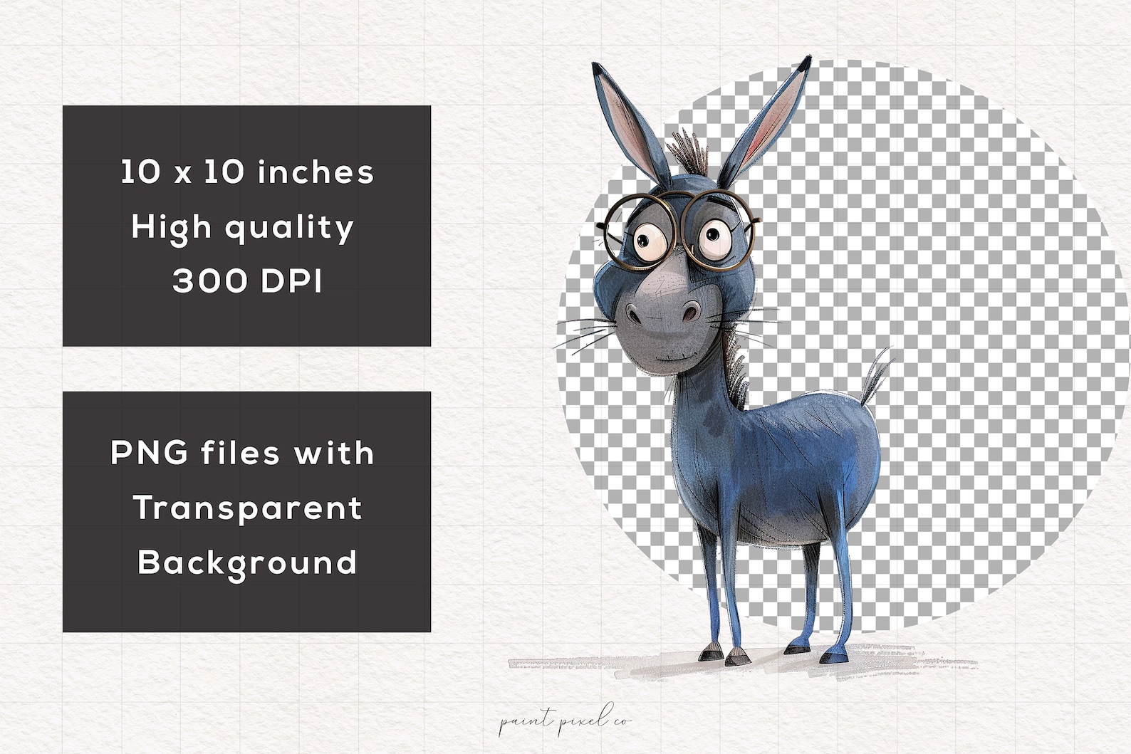 Quirky Donkey Clipart PNG Whimsical Donkeys Sublimation Clip Art Farm ...