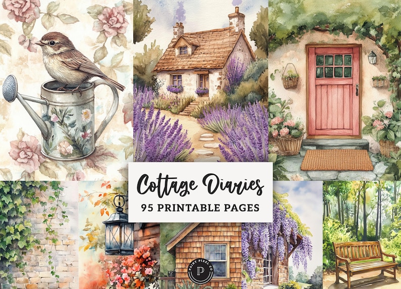 Cottage Diaries Junk Journal Papers - Cozy Rustic Ephemera Printable ...