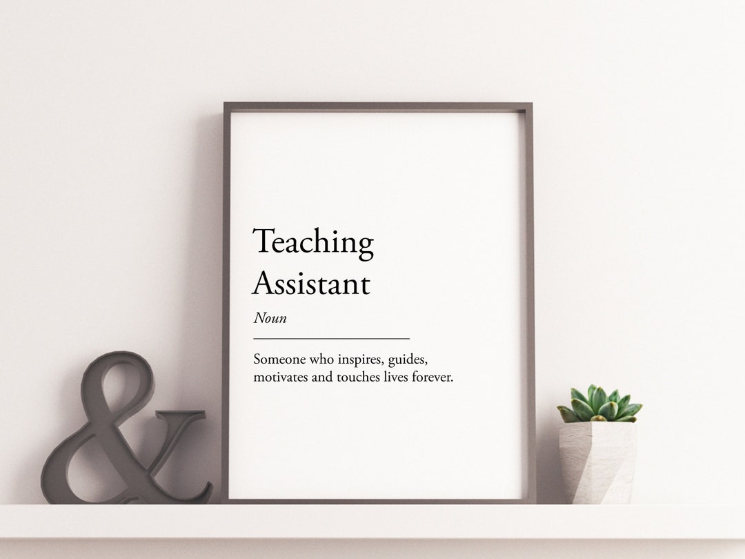 Teaching Assistant Definition Printable Teaching Assistant - Etsy