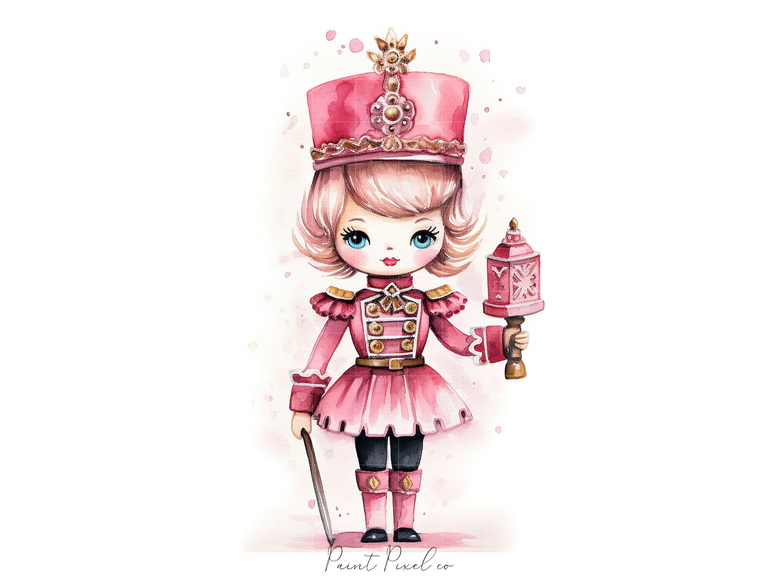 8 Pink Christmas Nutcracker Clipart High Quality Jpgs Holiday Clip Art ...