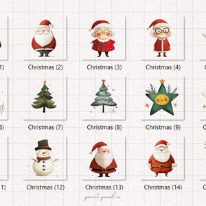 Scandi Christmas Clipart Watercolor Nordic Holiday PNG Cute Christmas ...